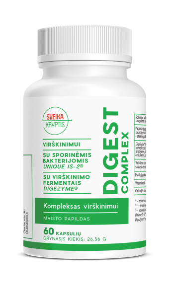 Sveika kryptis Digest Complex kapsulės N60 - Ąžuolyno vaistinė